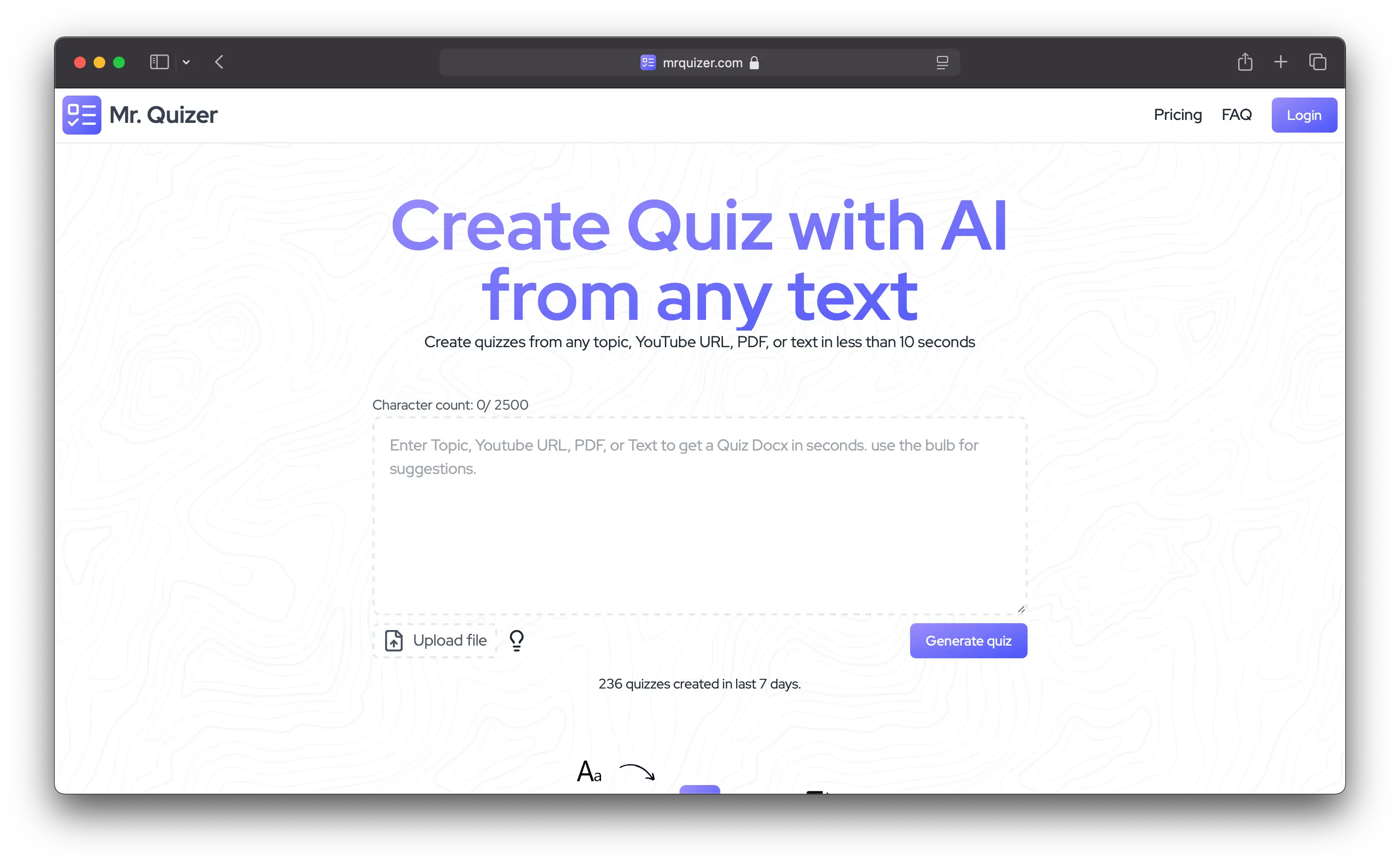 Mr. Quizer: AI Quiz Generator - Mr. Quizer